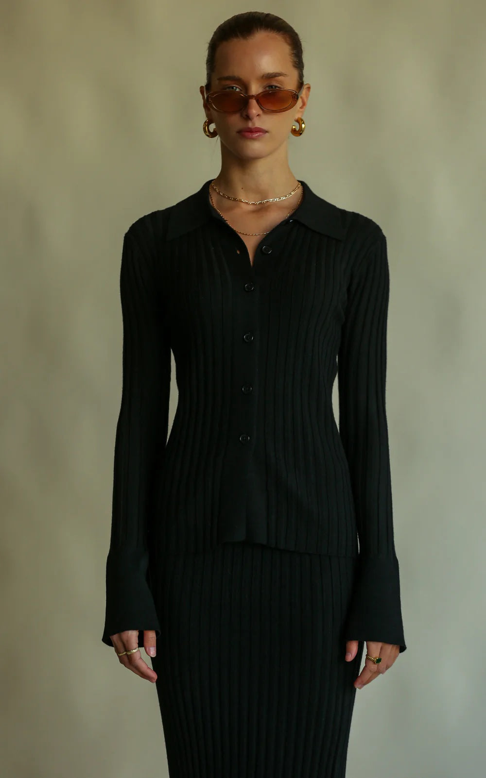 Moon Rise Knit Top NOIR | ARAMINTA JAMES | Shop The Range Here – Off Duty