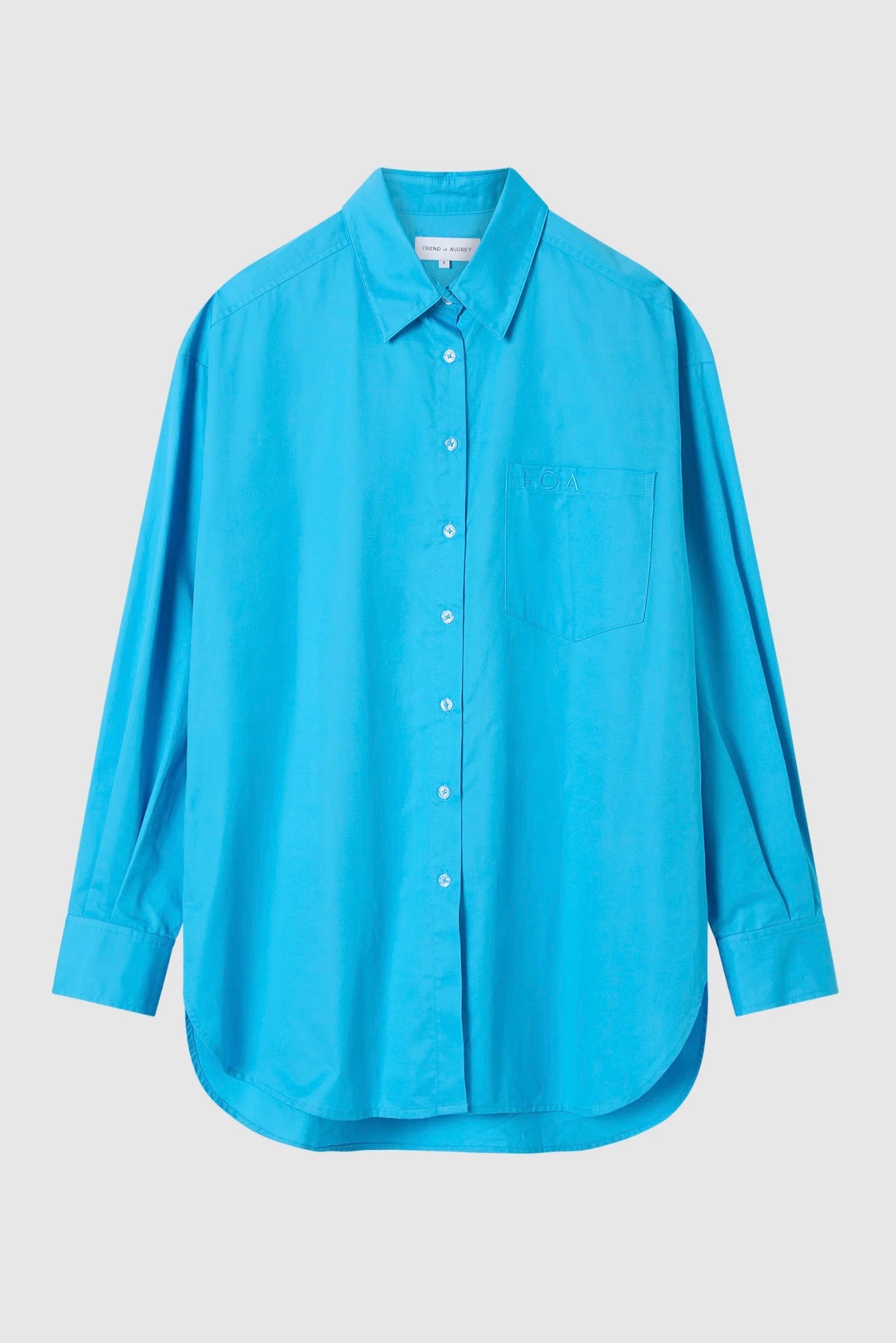 Signature Cotton Shirt - Azure Blue | FRIEND OF AUDREY | Shop The Range ...