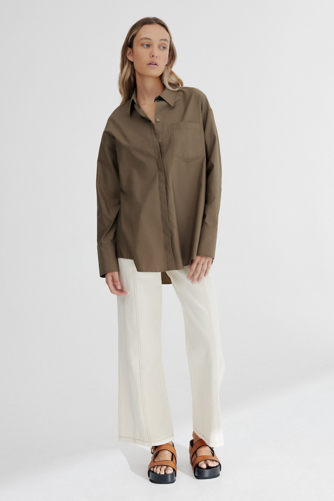 ADDISON SHIRT Khaki | SIGNIFICANT OTHER | Shop Here Now – Off Duty